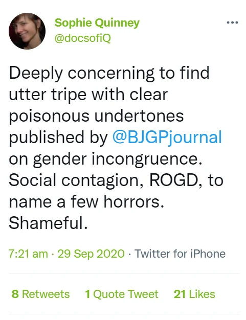 Sophie Quinney, Welsh Gender Service, Umbrella Cymru